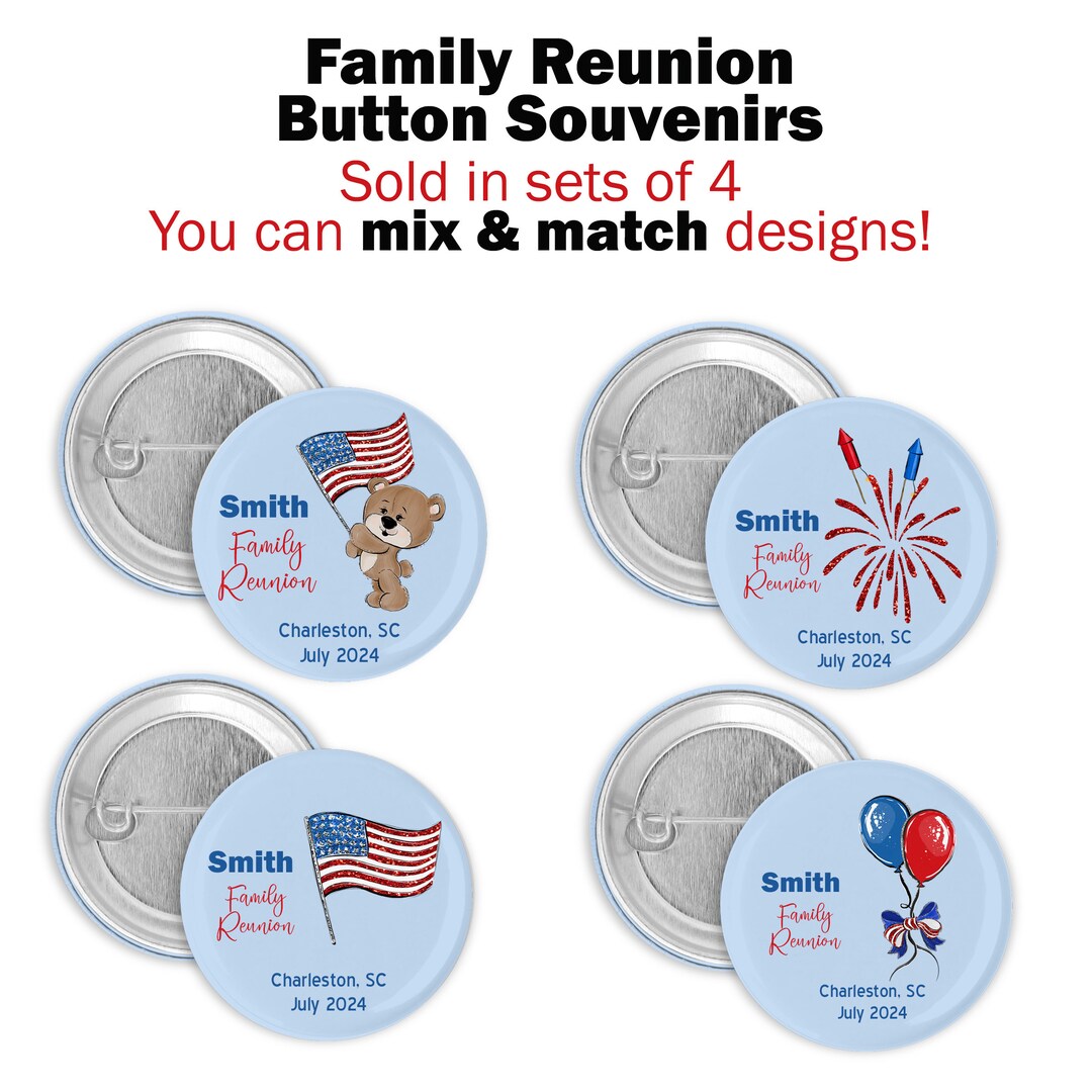 Family Reunion Souvenir Button Family Reunion Button Family Reunion Pin ...