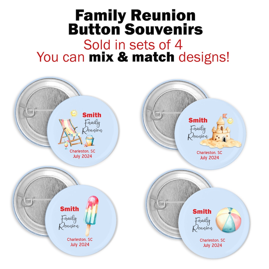 Family Reunion Souvenir Button Family Reunion Button Family Reunion Pin ...