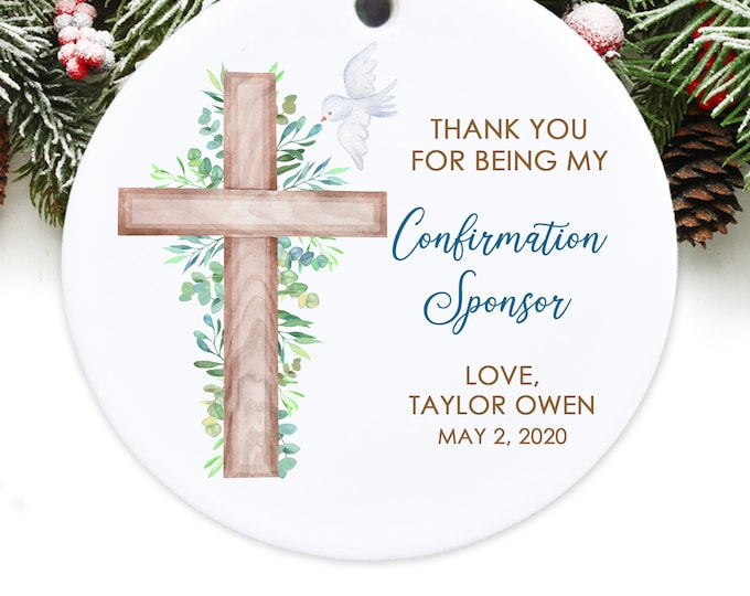 Confirmation Sponsor Gift Confirmation Sponsor Ornament - Etsy
