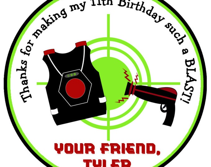 Laser Tag Birthday Party Sticker Laser Tag Party Sticker Laser Tag ...