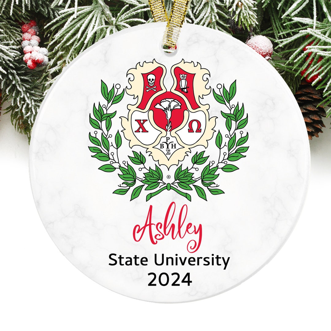 Chi Omega Christmas Ornament Gift for Chi Omega Sorority Ornament - Etsy