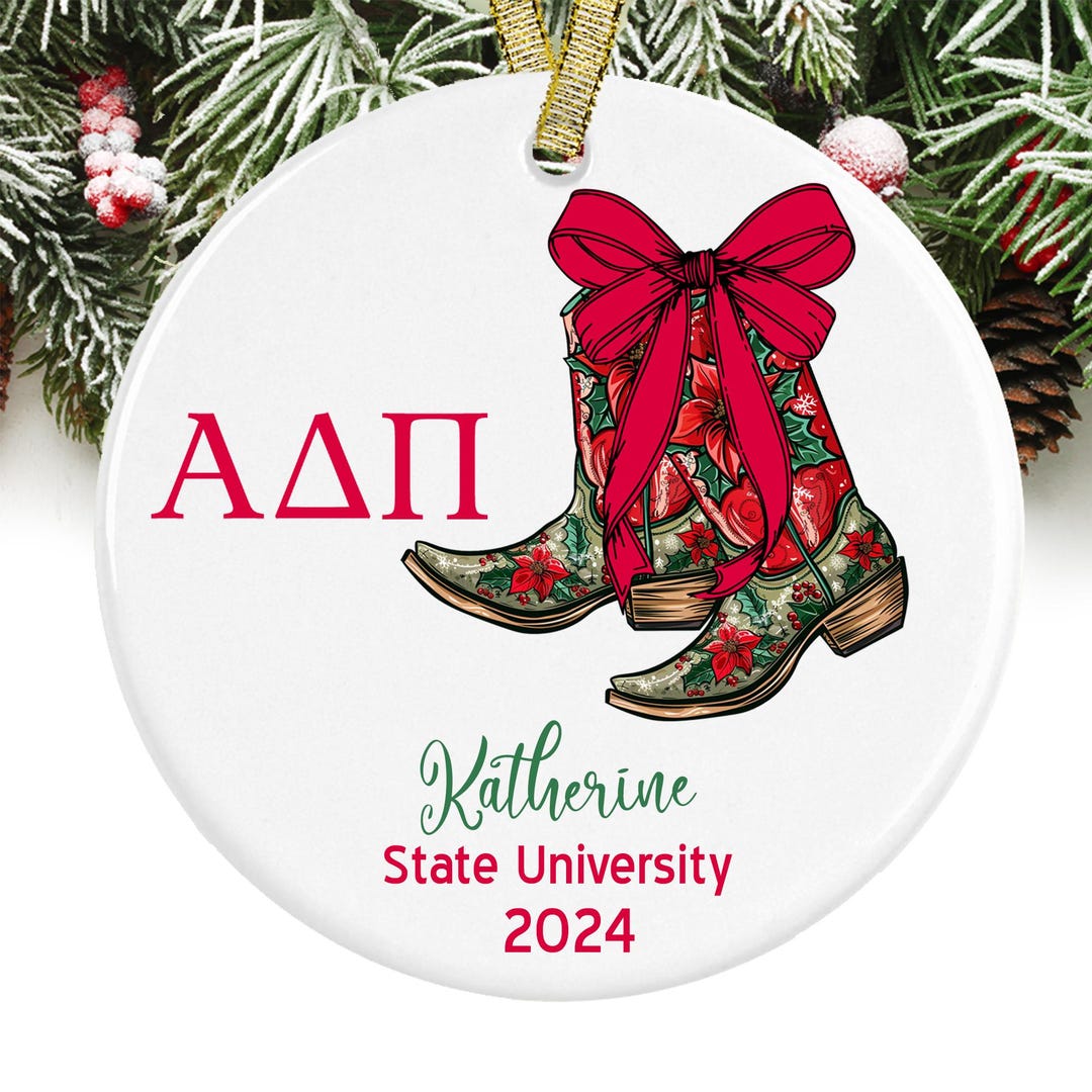 Alpha Delta Pi Christmas Ornament Gift for ADPI Sorority Ornament ...