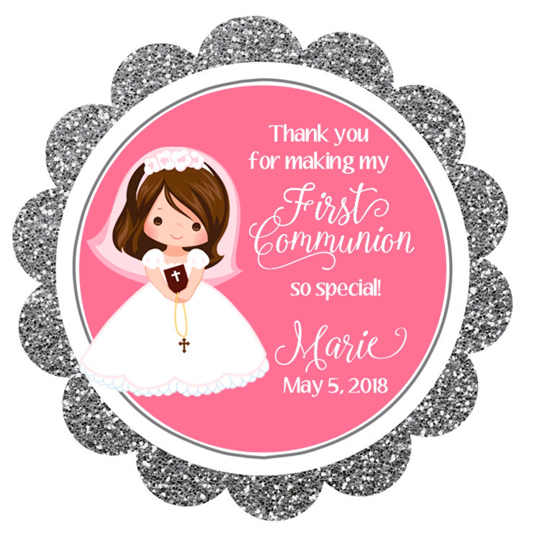 First Communion Sticker First Communion Favor Tag. Holy Communion ...