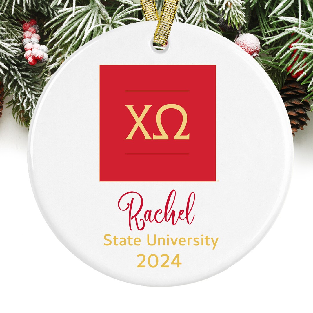 Chi Omega Christmas Ornament Gift for Chi Omega Sorority Ornament - Etsy