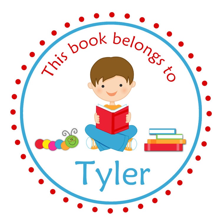 Personalized Book Sticker This Book Belongs to sticker - Etsy Nederland