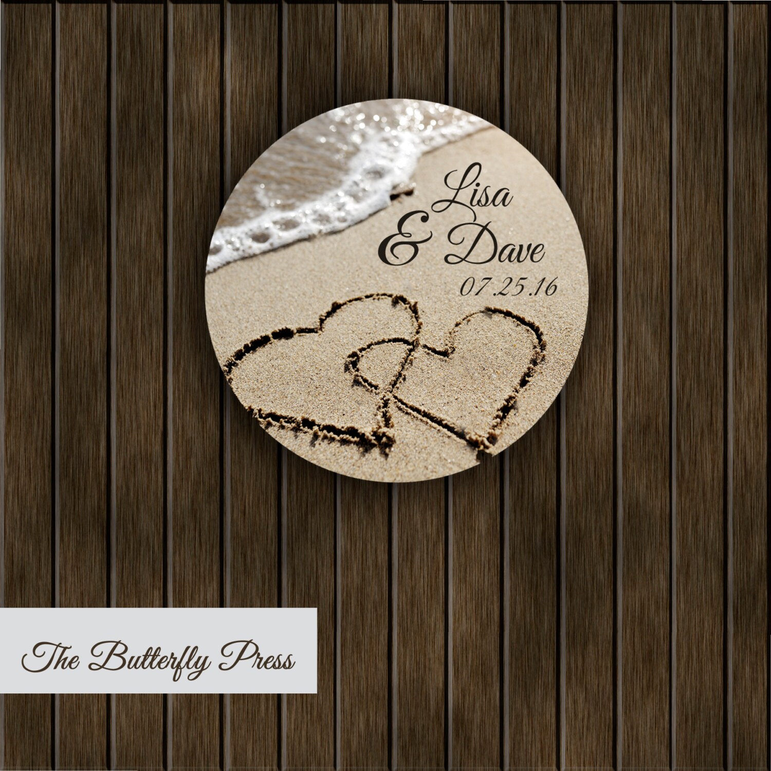 Beach Wedding Sticker Wedding Favor Tags Bridal Shower | Etsy