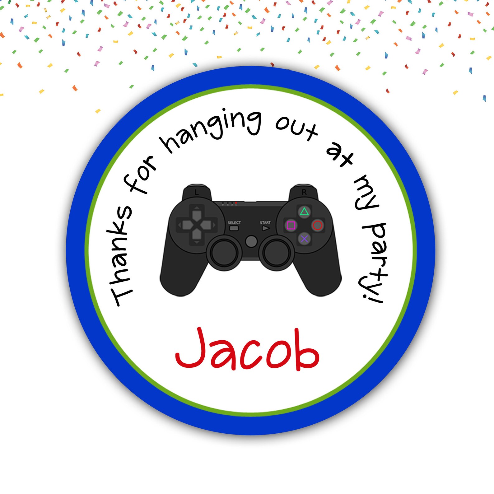 Video Game Birthday Party Sticker --video Game Sticker -- Video Game ...