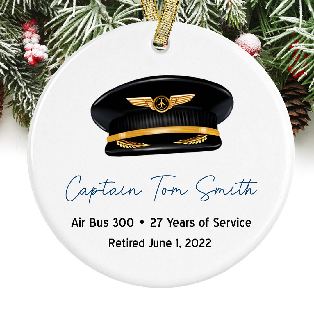 Pilot Retirement Gift Pilot Christmas Ornament Gift for Retiring Pilot ...