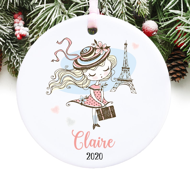 Paris Christmas Ornament Personalized Keepsake Ornament French - Etsy