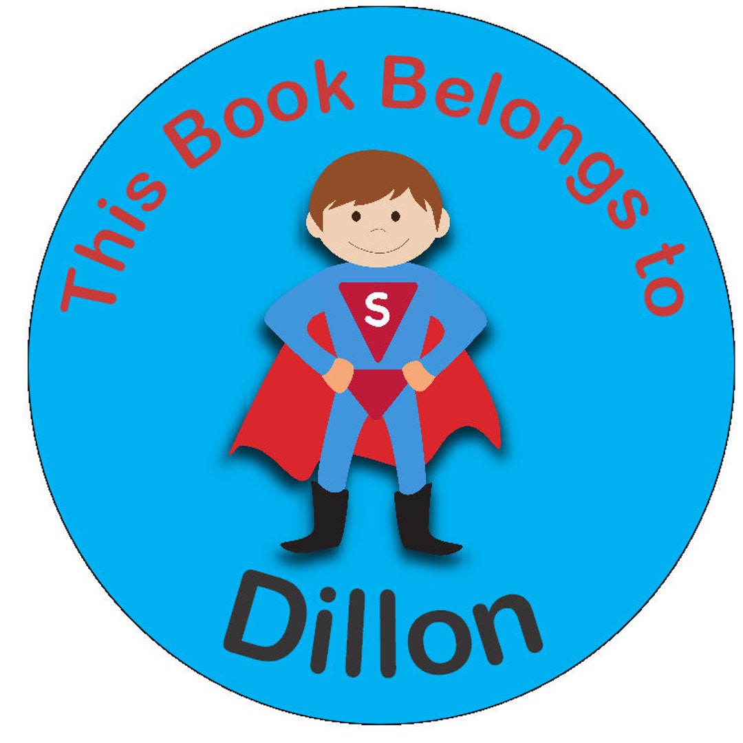 Superhero Book Stickers - Etsy
