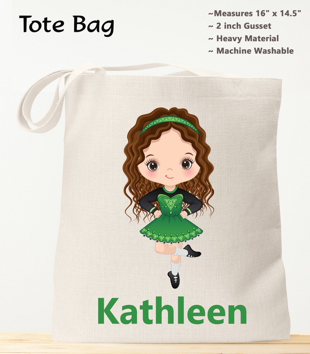 Irish Dancer Tote Bag Irish Dance Class Bag - Etsy