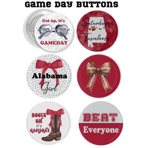 Gameday Buttons Football Game Day Buttons for College Games - Etsy