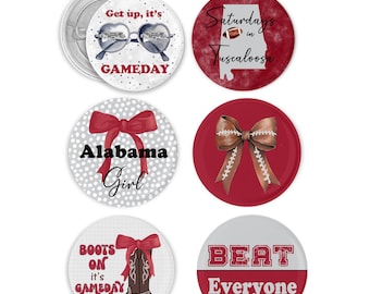 Gameday Buttons Football Game Day Buttons for College Games - Etsy