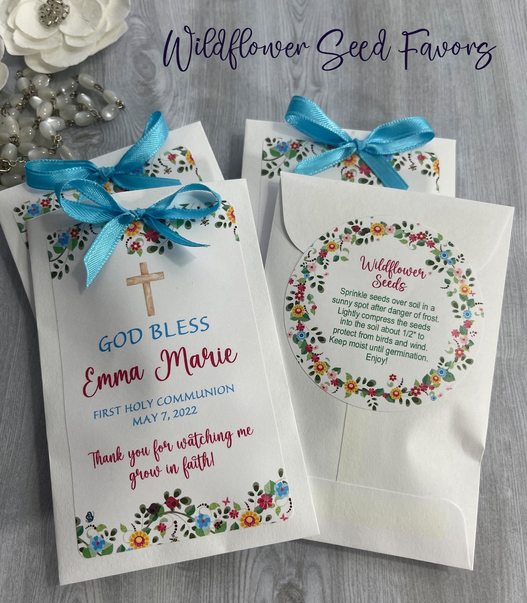 First Communion Favors First Holy Communion Favors Wildflowers Favors ...