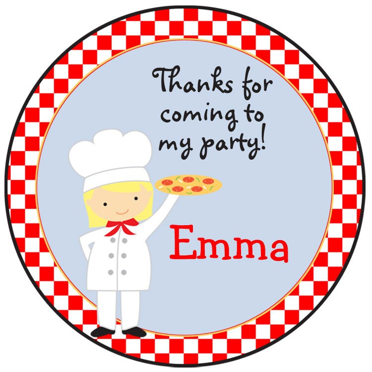 Pizza Party Birthday Sticker Personalized Birthday Sticker - Etsy