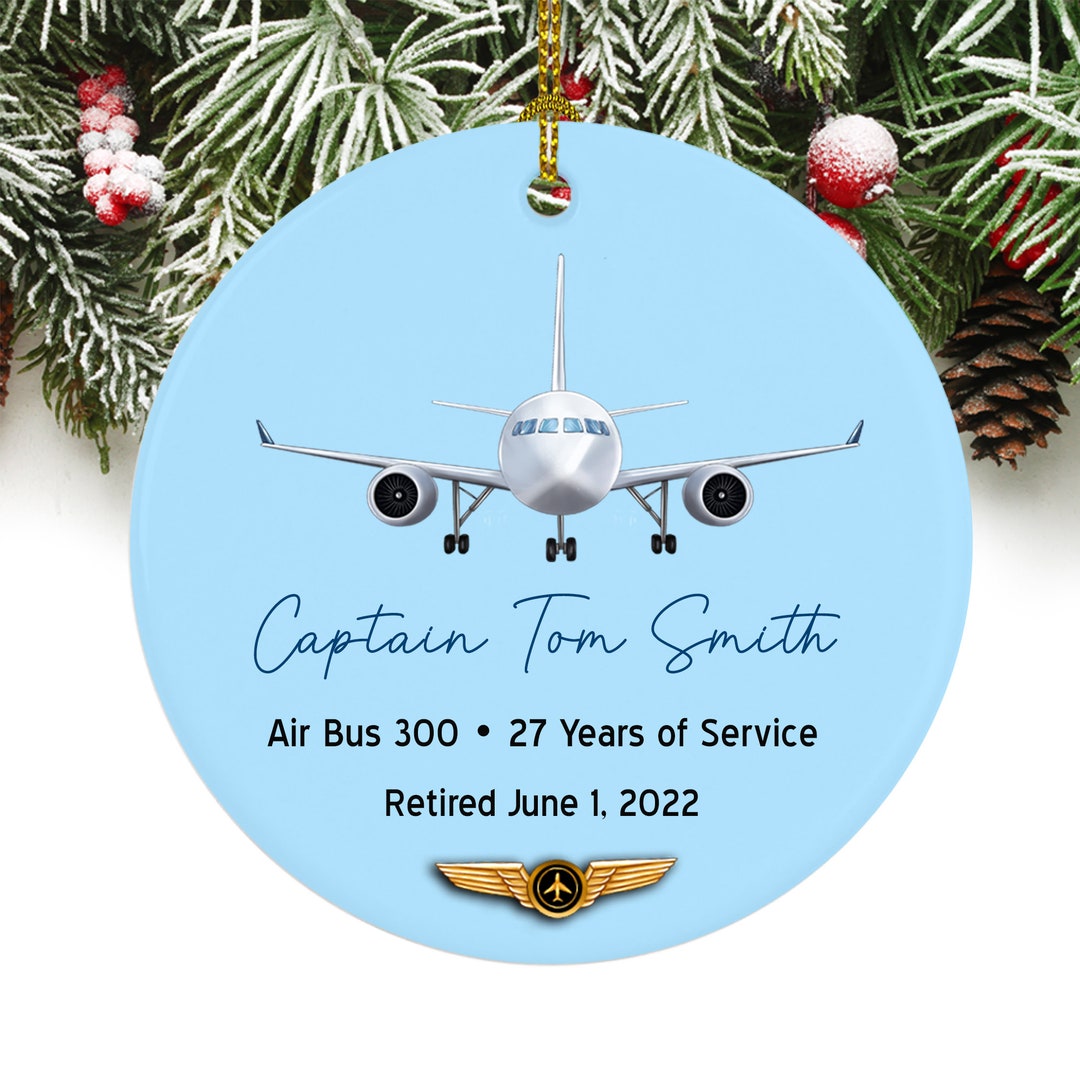 Pilot Retirement Gift Pilot Christmas Ornament Gift for Retiring Pilot ...
