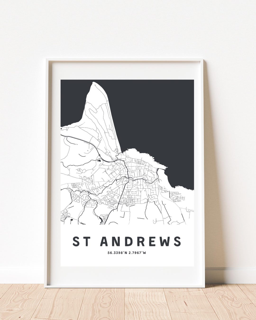 ST ANDREWS, SCOTLAND Map, Modern City Map, Wall Art, Digital Download ...