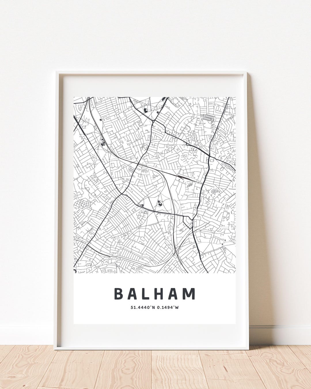 BALHAM, LONDON MAP, Printable Wall Art, Map Printable, City Map Print ...