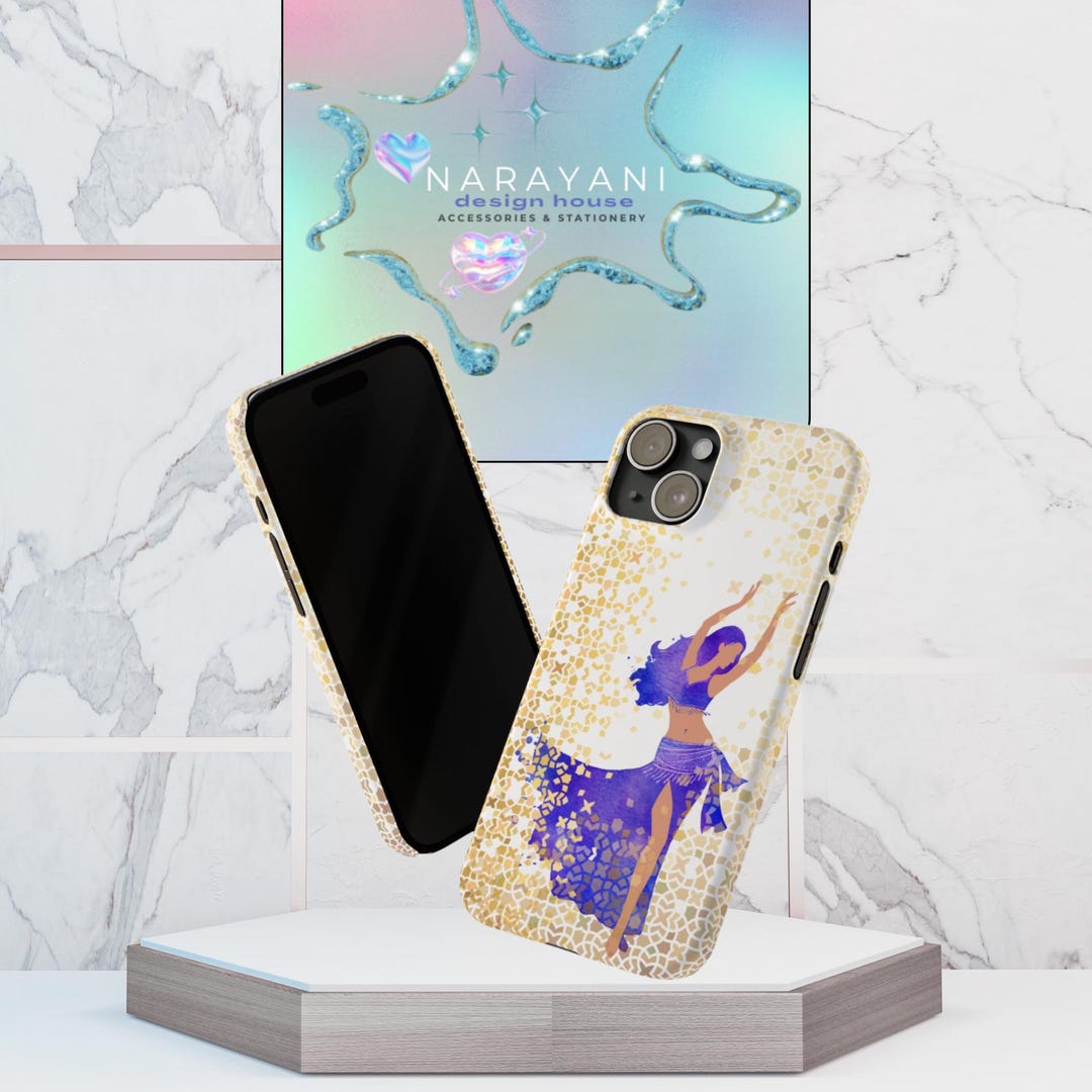 Elegant Sexy Belly Dancer Slim Phone Case With Gold and White Cover for ...