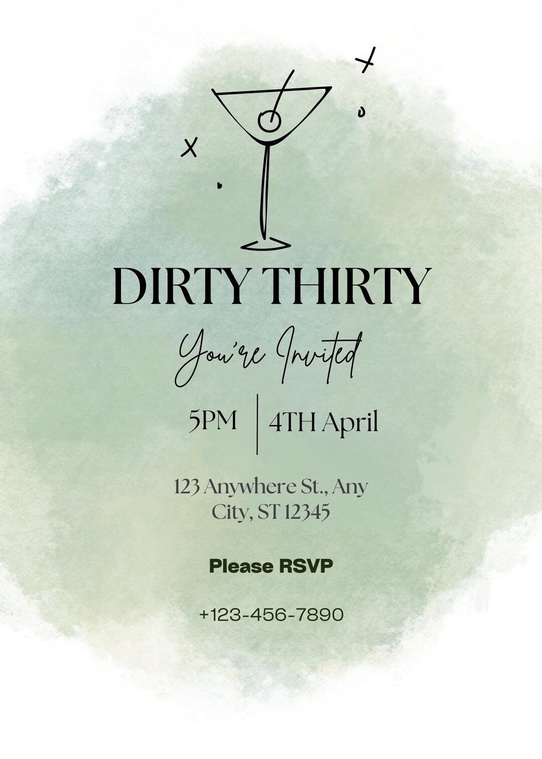 30th Birthday Party Invitations - Dirty Thirty Template - Etsy