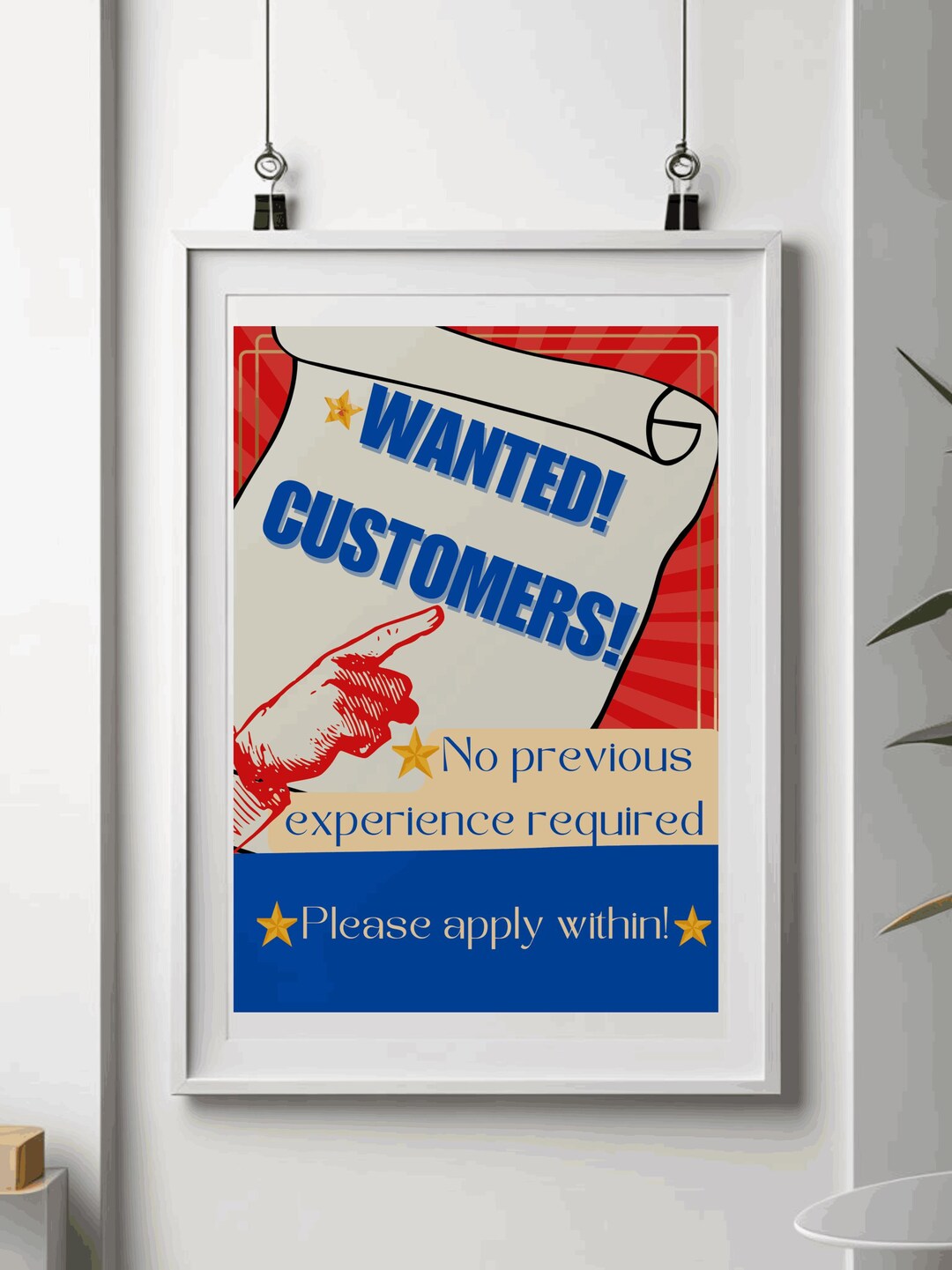 Funny Wanted Poster for Shop Owners | Printable Customer Recruitment ...