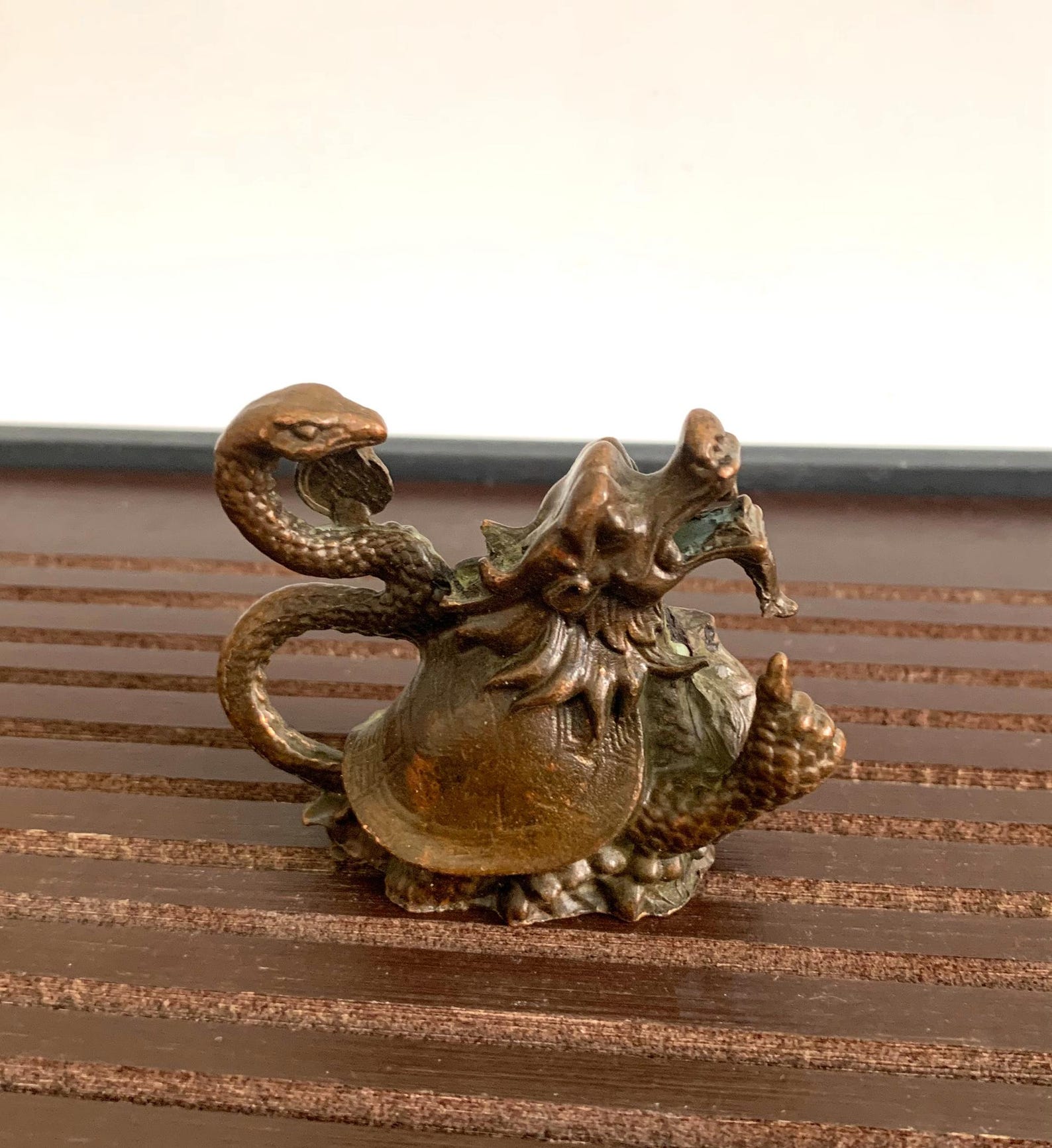 Vintage Bronze Four Sacred Beasts Statue - Feng Shui Tea Pet - Etsy