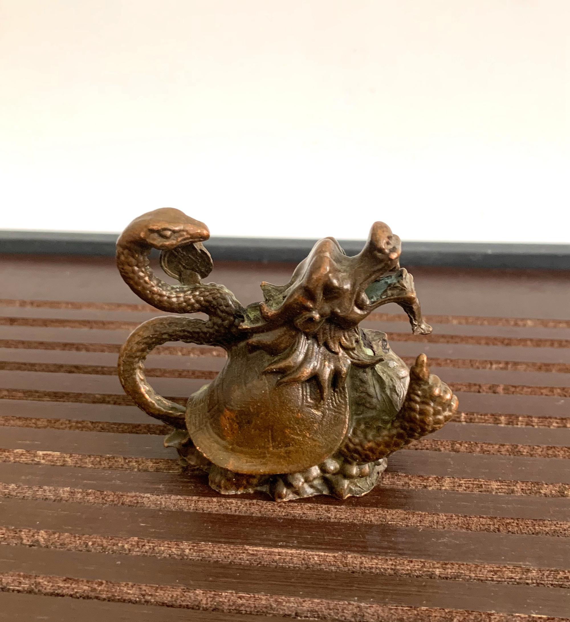 Vintage Bronze Four Sacred Beasts Statue - Feng Shui Tea Pet - Etsy