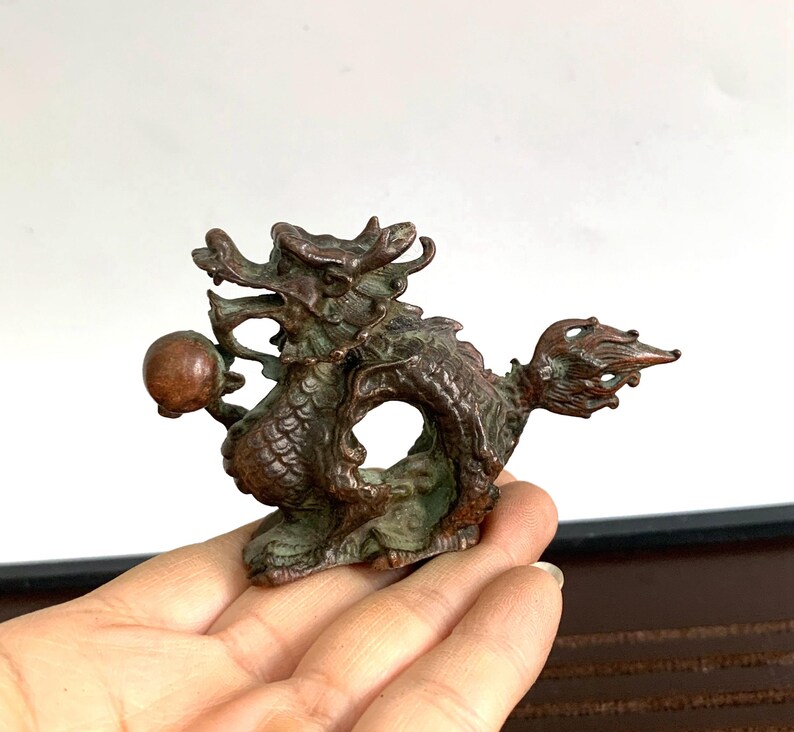 Vintage Bronze Four Sacred Beasts Statue - Feng Shui Tea Pet - Etsy