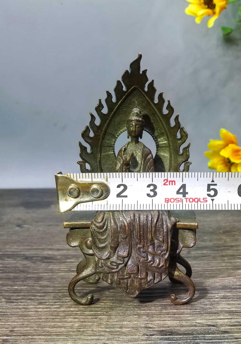 Vintage Bronze Carved Buddha Tea Pet Statue, Home Decortion, Feng Shui ...