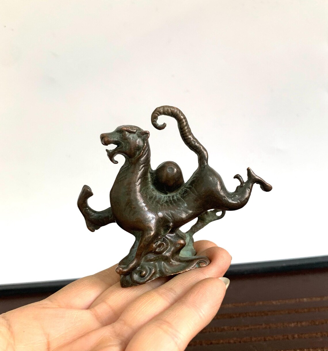 Vintage Bronze Four Sacred Beasts Statue - Feng Shui Tea Pet - Etsy
