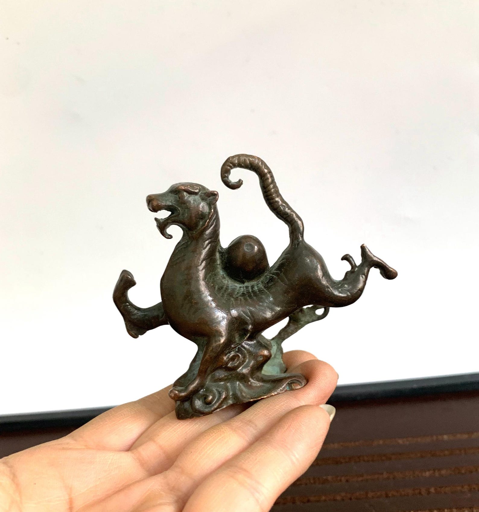 Vintage Bronze Four Sacred Beasts Statue - Feng Shui Tea Pet - Etsy
