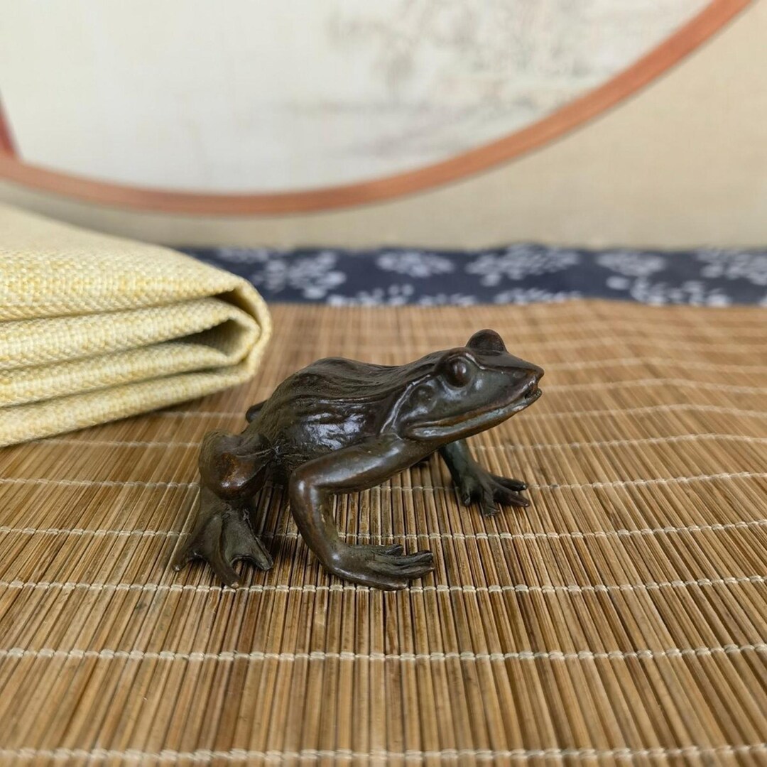 Vintage Bronze Carved Frog Tea Pet Statue, Home Decortion - Etsy