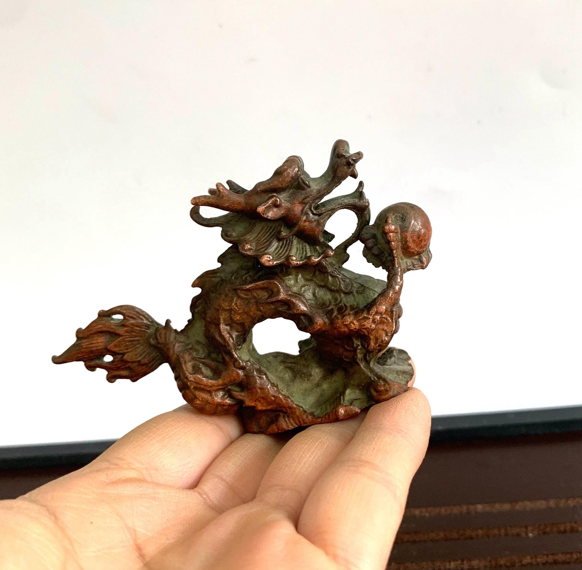 Vintage Bronze Four Sacred Beasts Statue - Feng Shui Tea Pet - Etsy