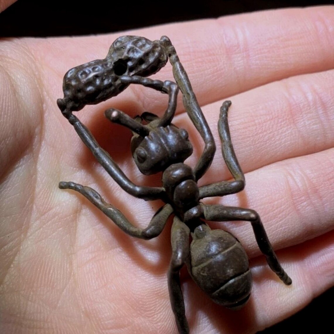 Vintage Bronze Carved Ant Tea Pet Statue, Home Decortion - Etsy