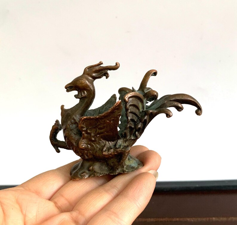 Vintage Bronze Four Sacred Beasts Statue - Feng Shui Tea Pet - Etsy