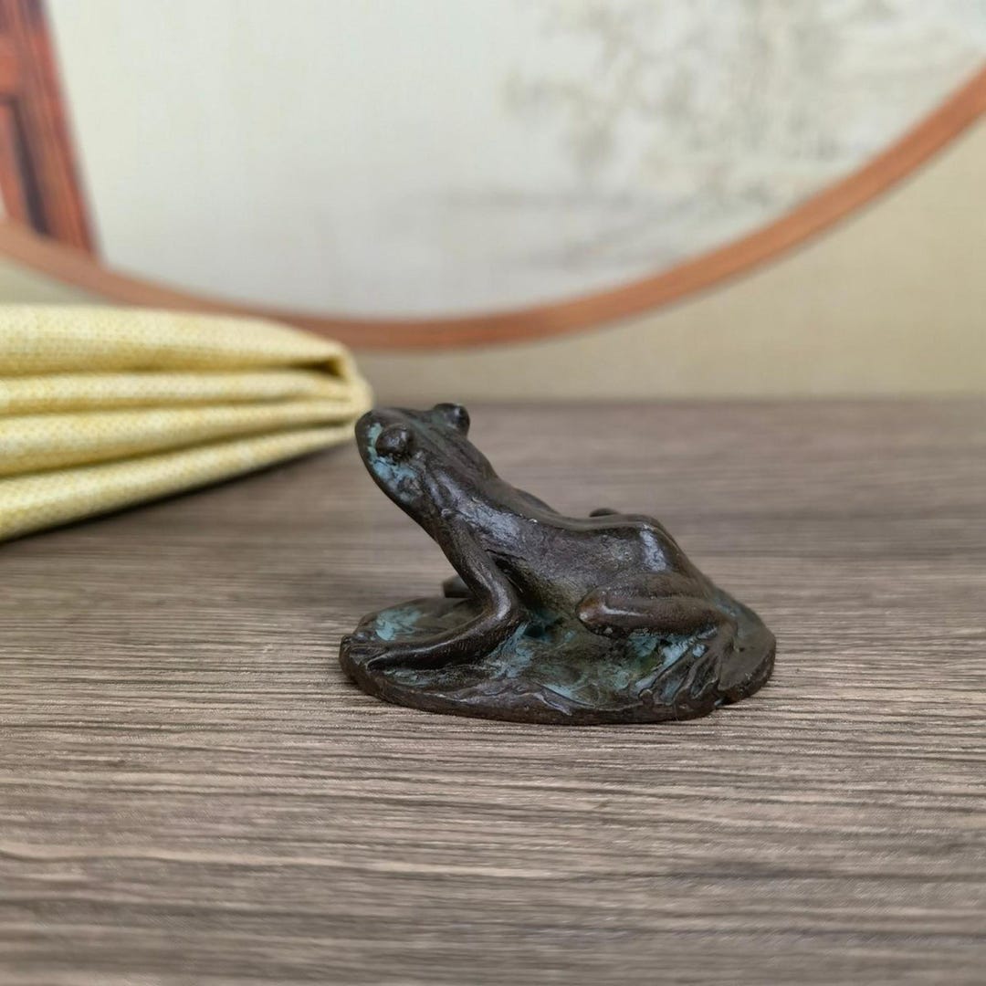 Vintage Bronze Carved Frog Tea Pet Statue, Home Decortion - Etsy