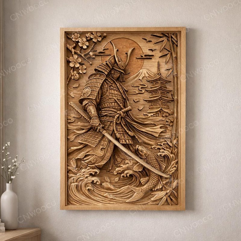 Bamboo Samurai Art - Etsy UK