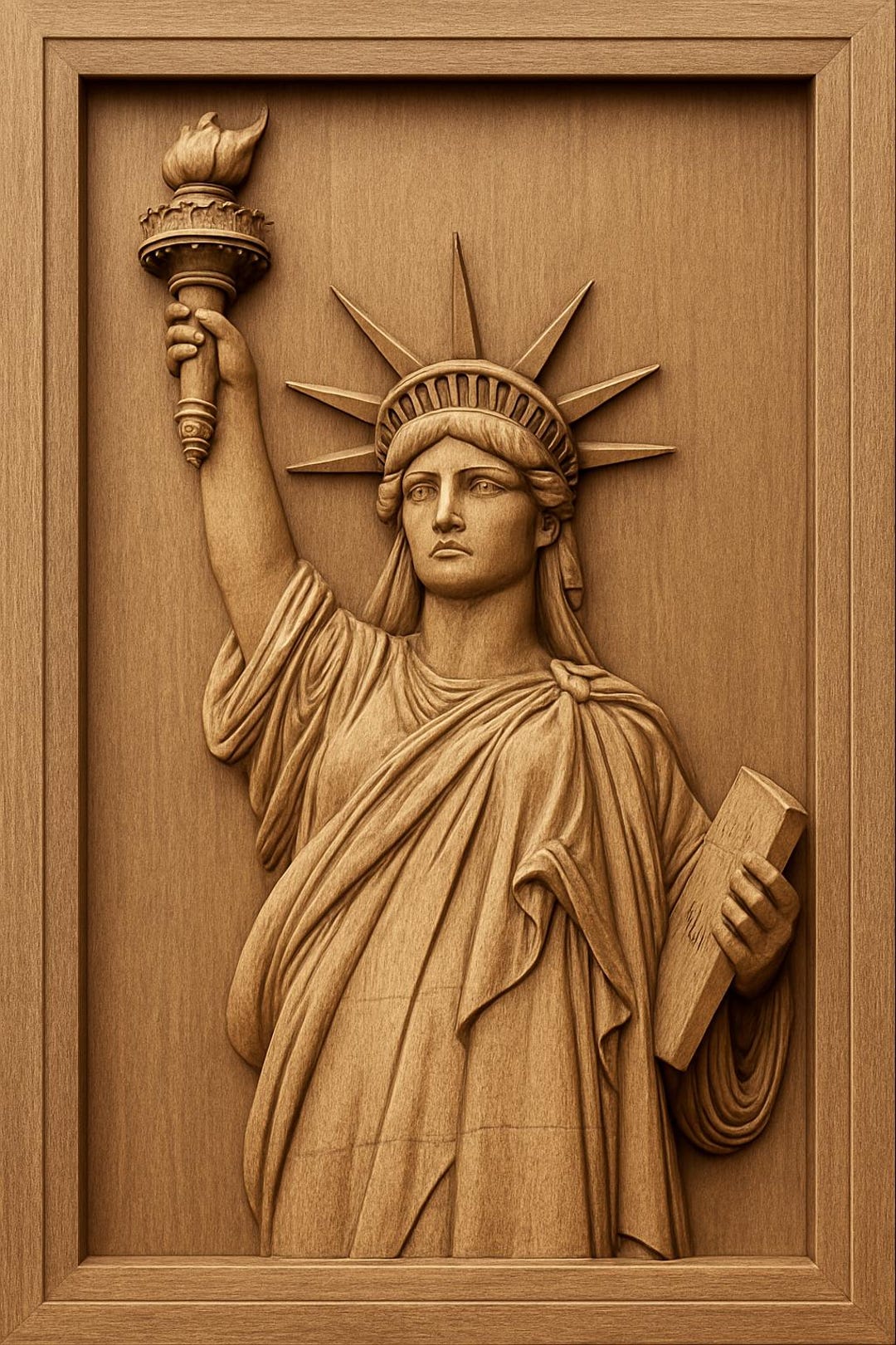 3d CNC Statue of Liberty File STL Relief for CNC Router Digital ...