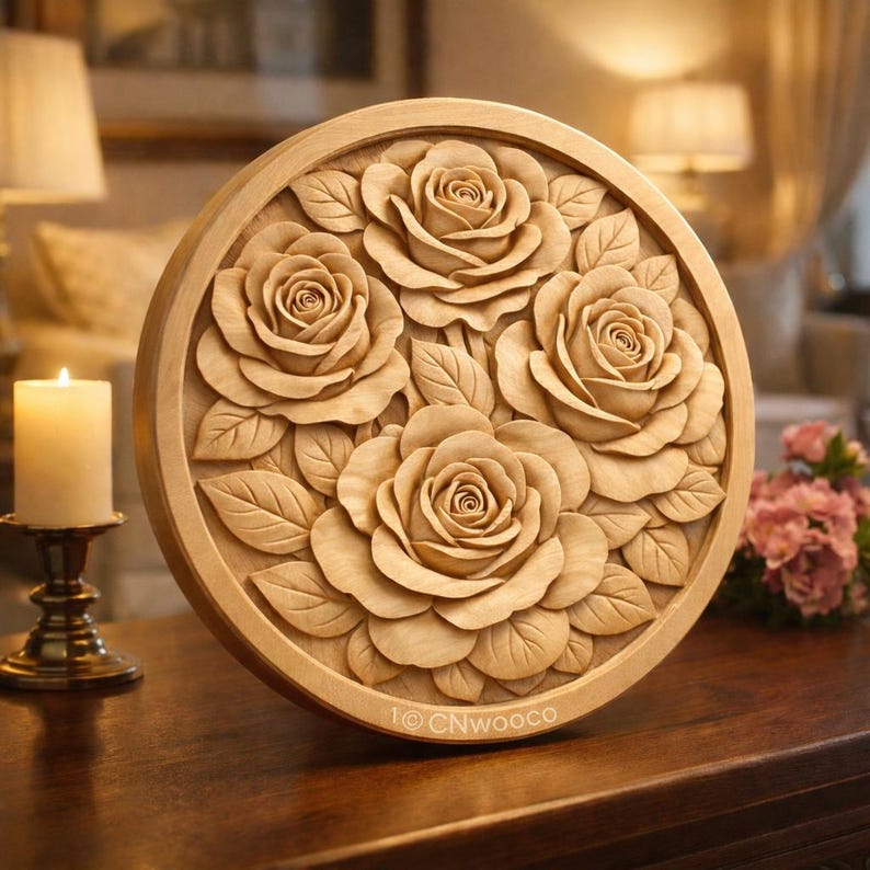 Roses 3D CNC Bas Relief STL File for CNC Router Wall Art - Etsy