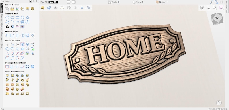 CNC HOME Sign STL File | Wood Bas Relief Wall Art | Router Carving ...