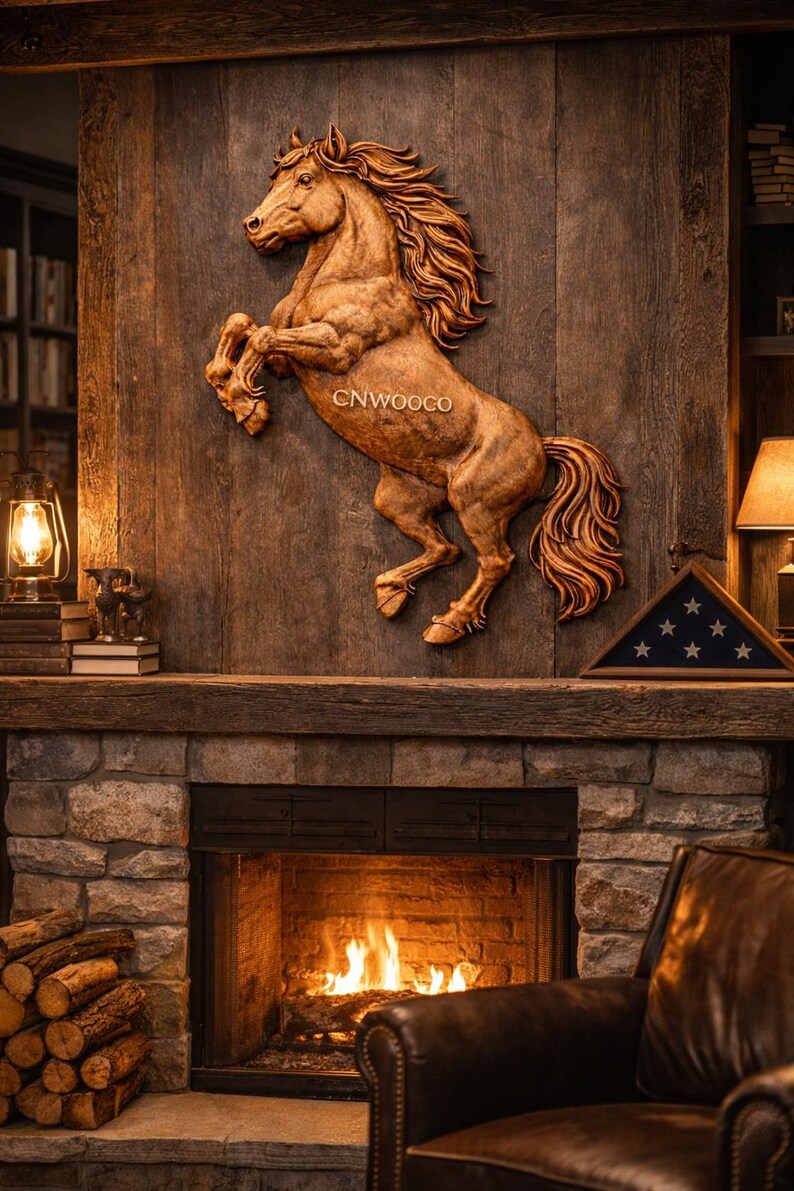 Horse CNC 3d STL File – Majestic Stallion Bas Relief for CNC Router ...