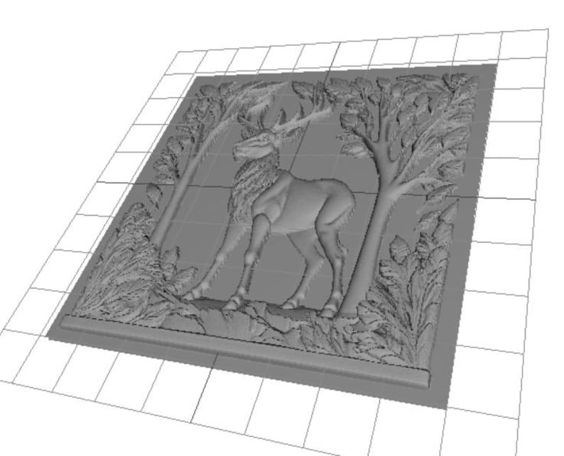 3D CNC Deer Bas Relief STL File for CNC Router Wall Art - Etsy
