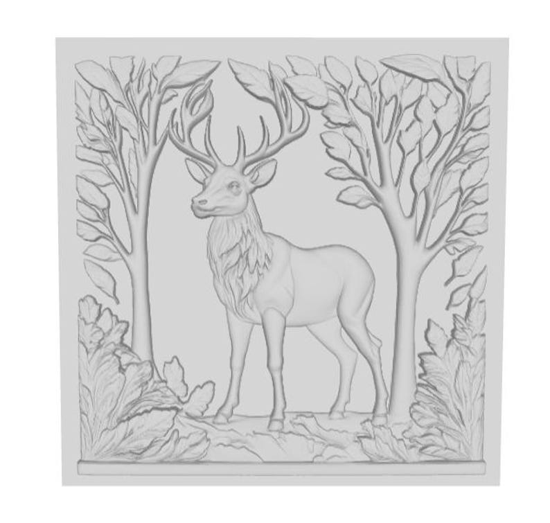 3D CNC Deer Bas Relief STL File for CNC Router Wall Art - Etsy Canada