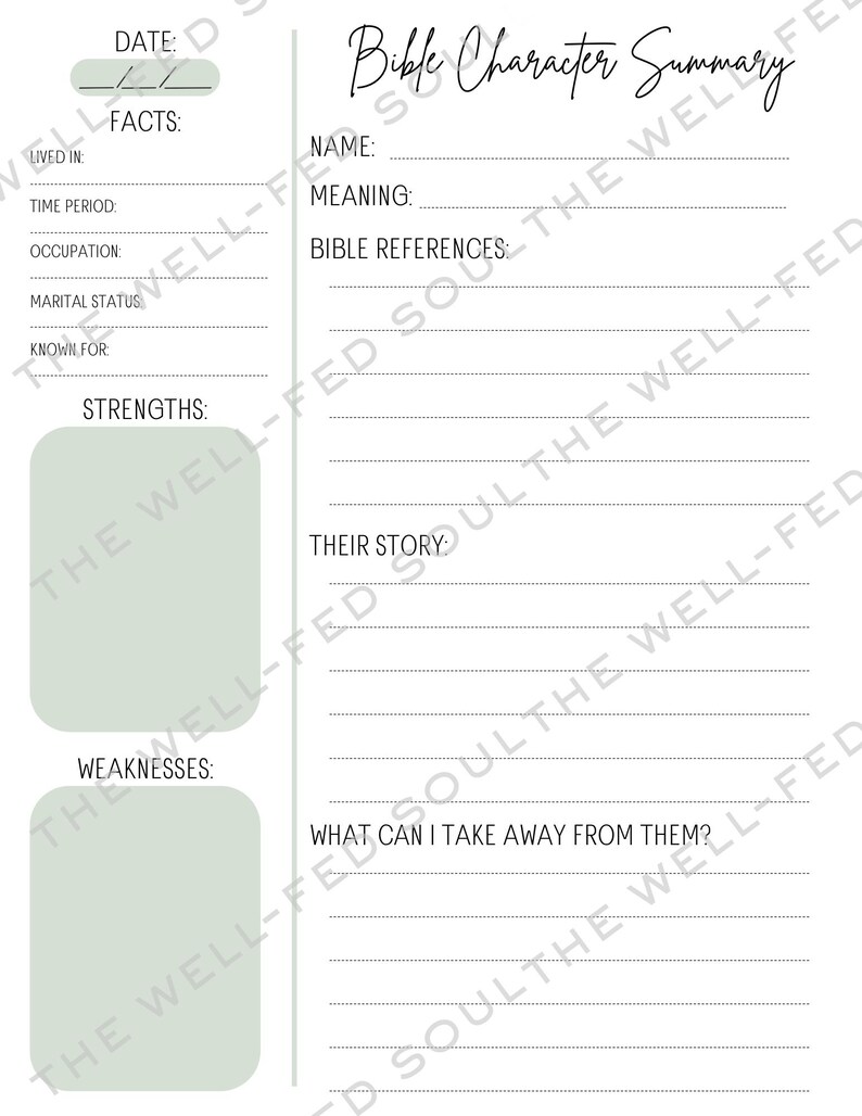 Bible Study Template Bundle – Printable Faith Inserts for Scripture ...