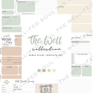 Bible Study Template Bundle – Printable Faith Inserts for Scripture ...