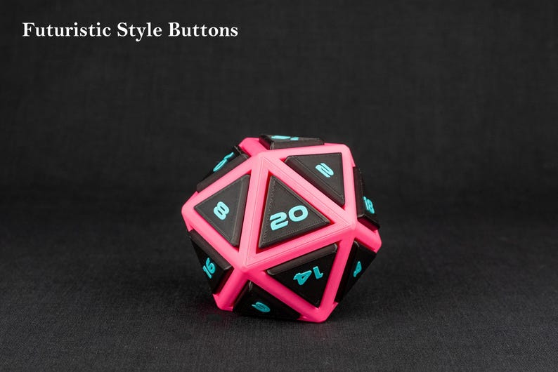 D20 Mechanical Key Switch Dice | Clicky Fidget Toy | Mechanical ...