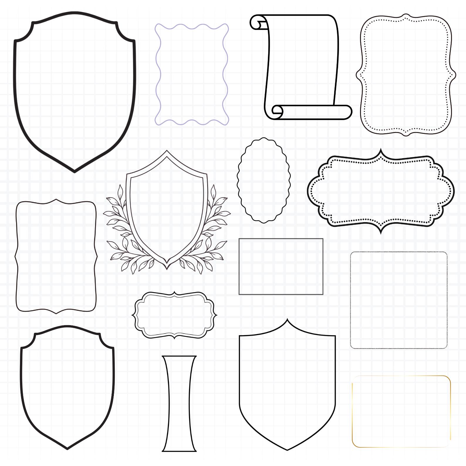 Label Frames Svg Bundle, Vintage Frames Svg, Banner Svg, Transparent ...