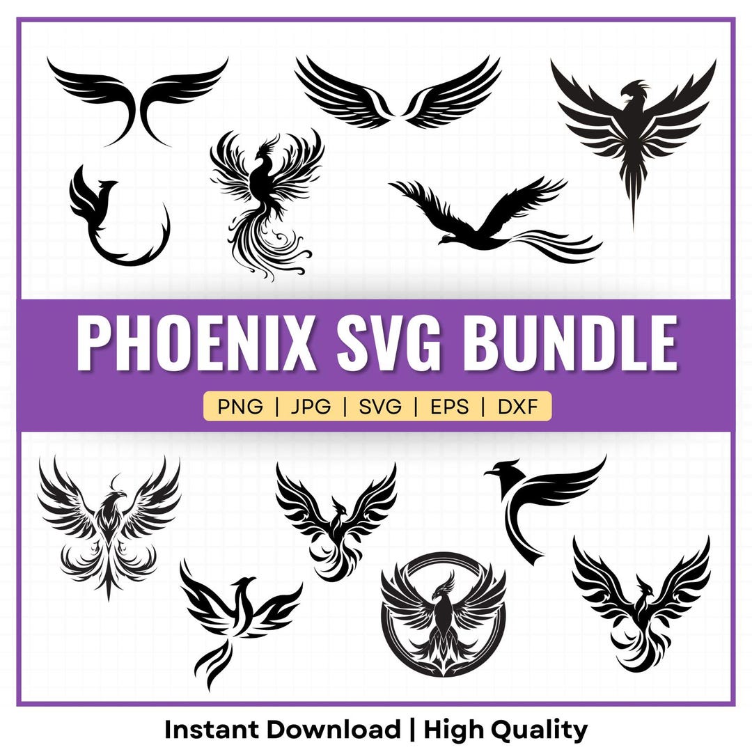 Phoenix SVG Bundle, Phoenix Svg, Phoenix Vector, Phoenix Birds, Phoenix Clipart, Phoenix Designs ...
