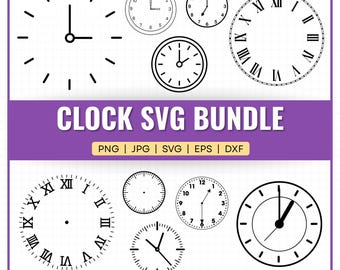 Clock Face Svg, Old Clock Face Svg, Modern Clock Face Design Bundle ...