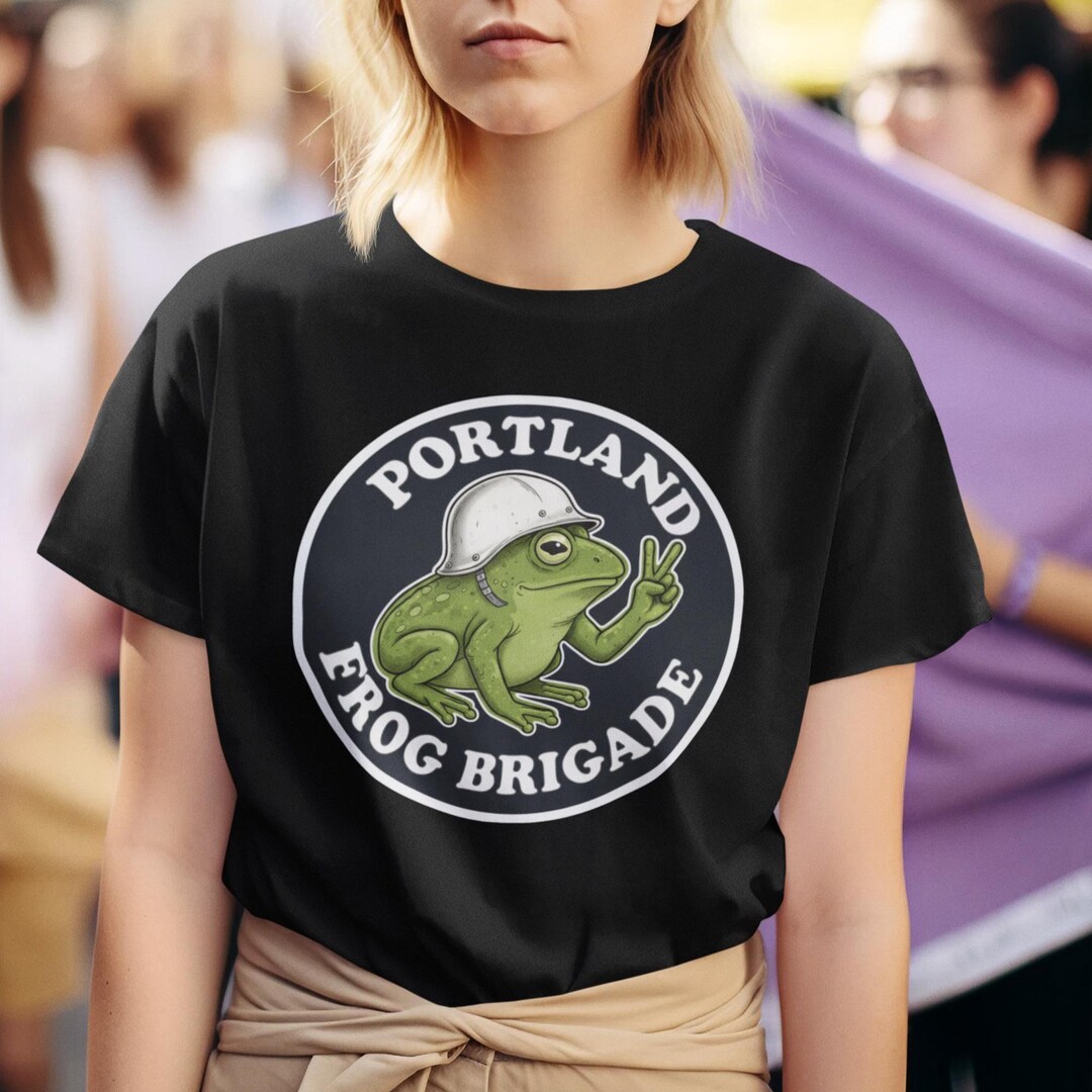 Portland Frog Brigade Shirt, Frog Brigate, Protest Shirt, T-shirt for ...
